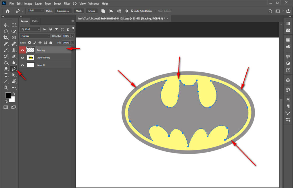 How To Trace Over A Picture In Photoshop?