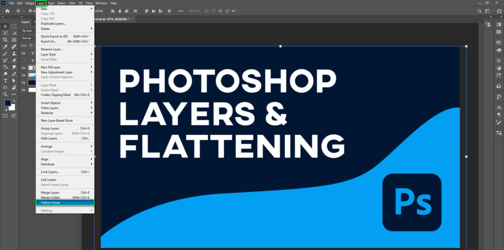 How To Flatten Layers In Photoshop