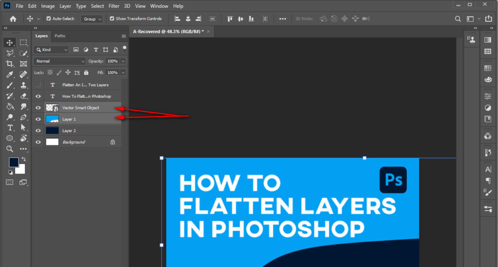 How To Flatten Layers In Photoshop