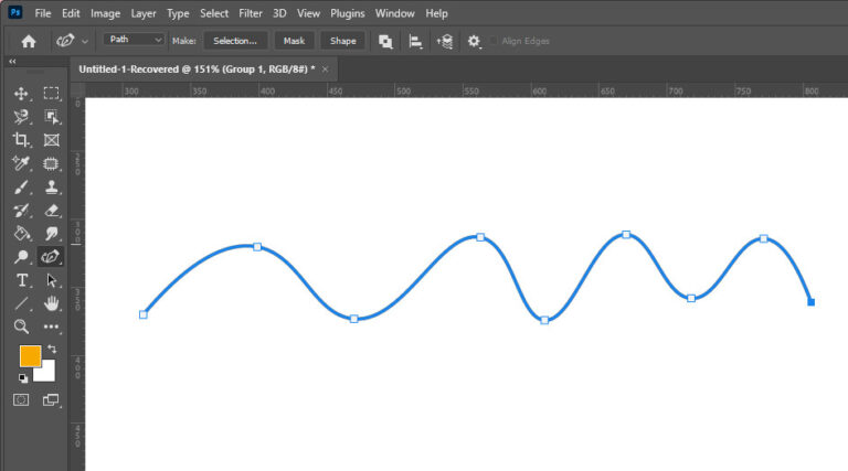 How to make a sine wave in photoshop?