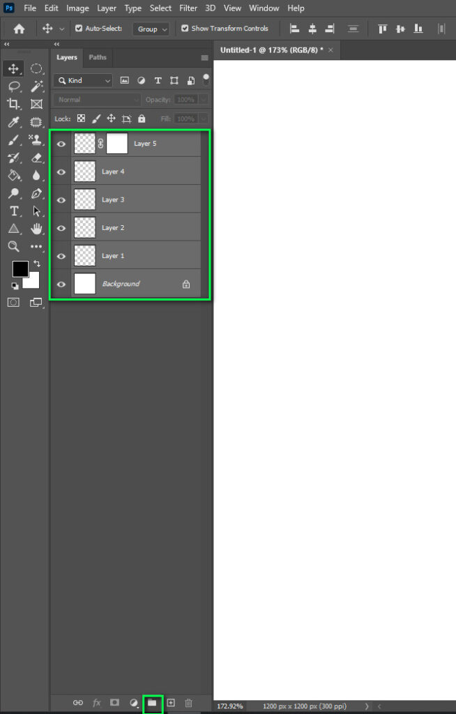 How to merge all layers in photoshop?